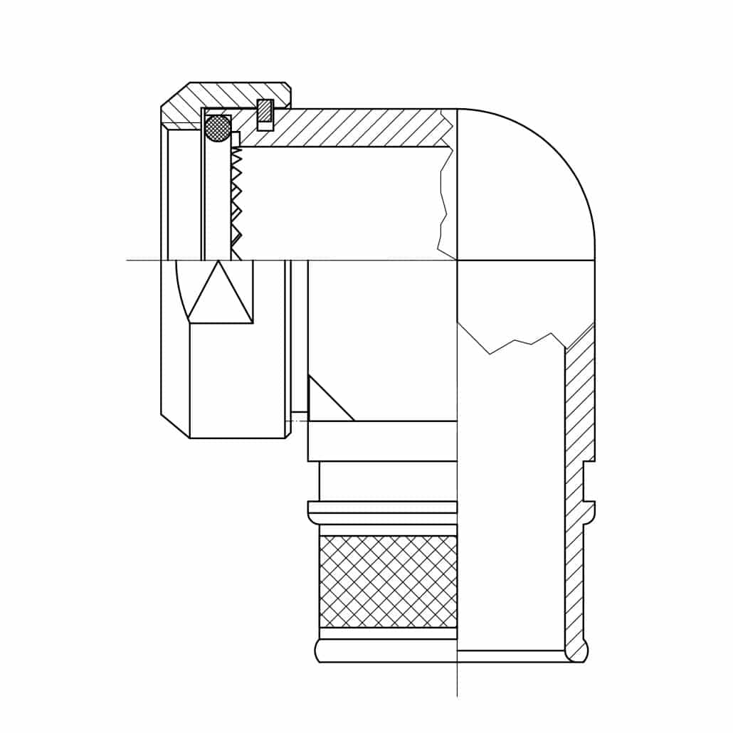 A37-442 Low-Profile 90° Band Backshell | Series A3 Connector Accessory ...